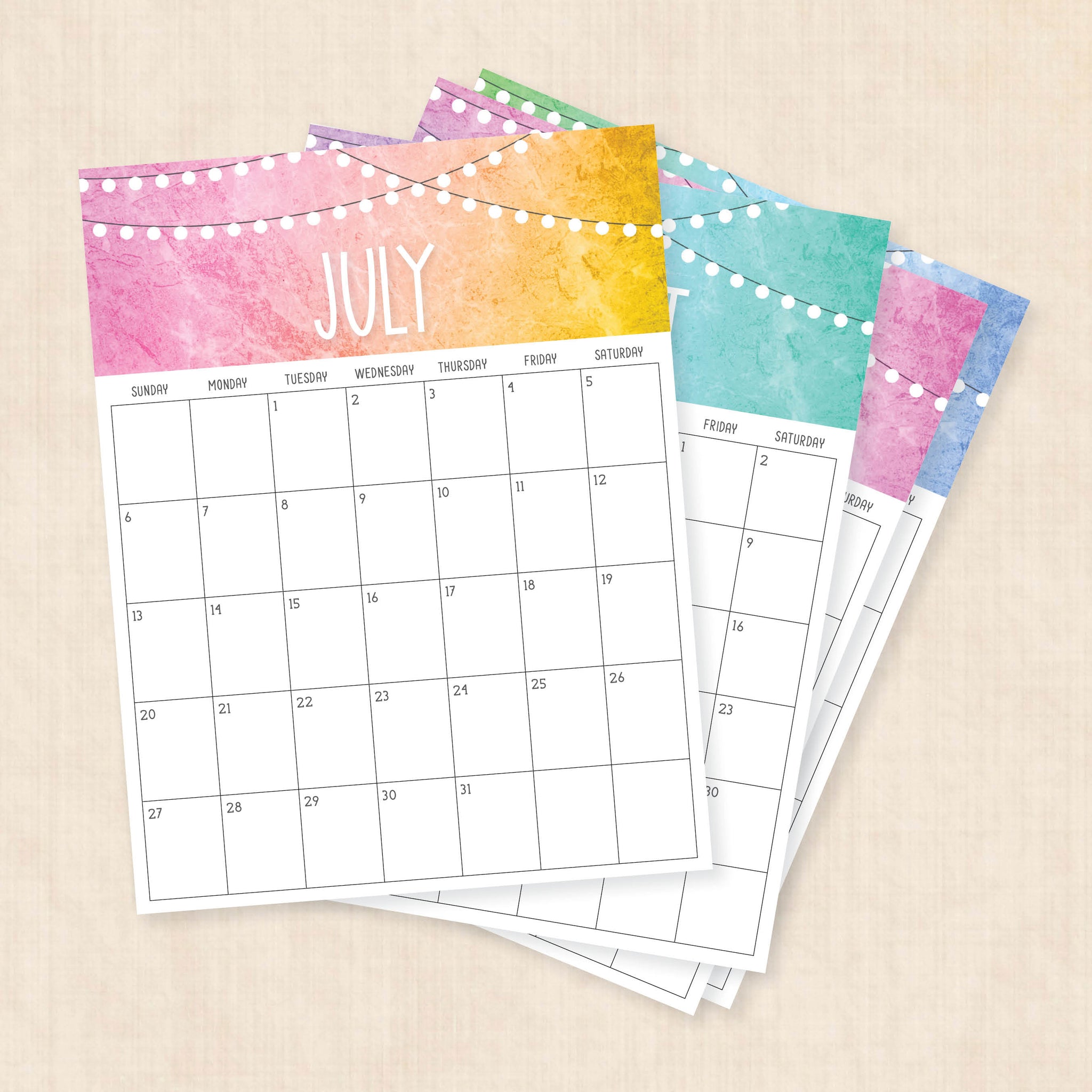 Printable 2025 Calendar · Twilight Twist