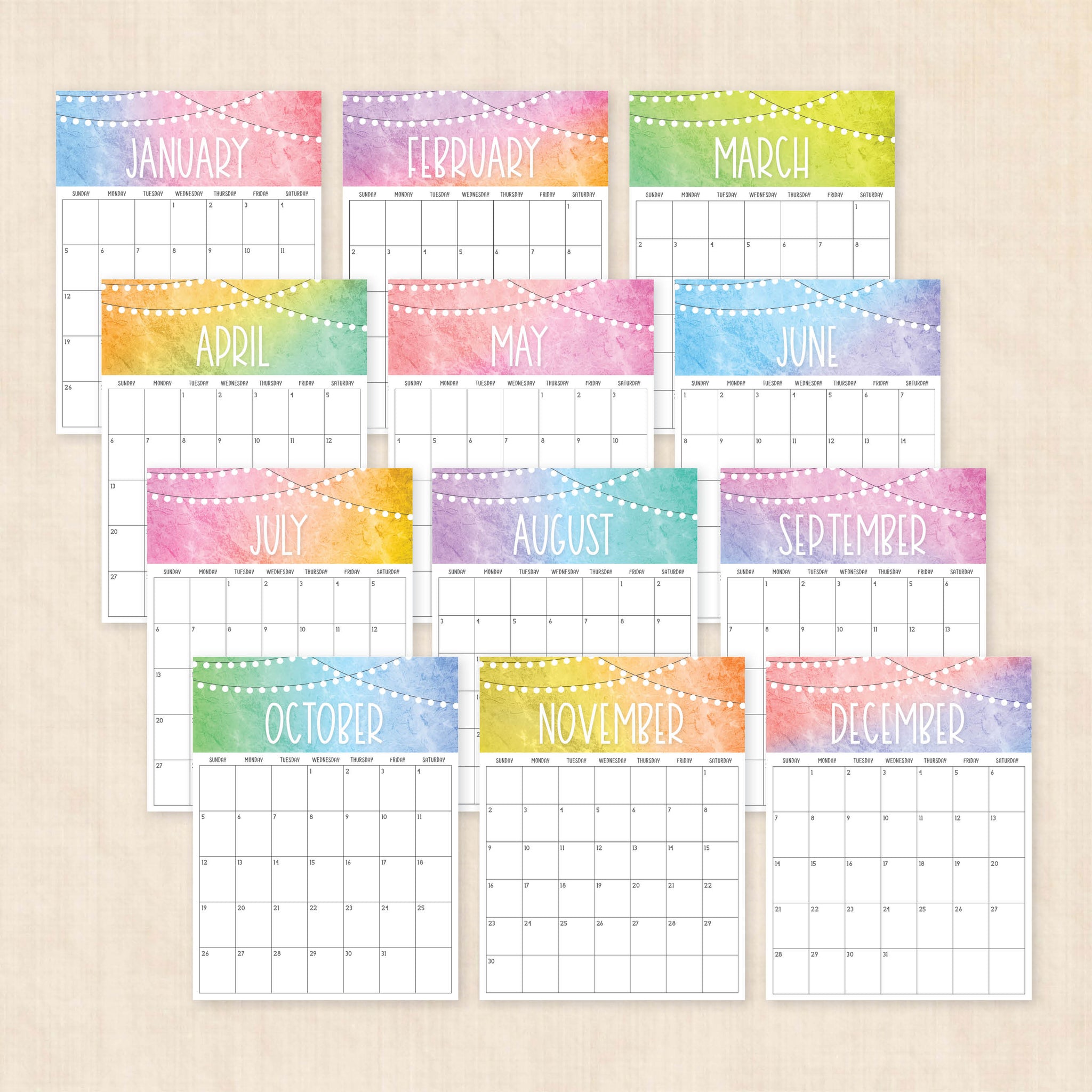 Printable 2025 Calendar · Twilight Twist