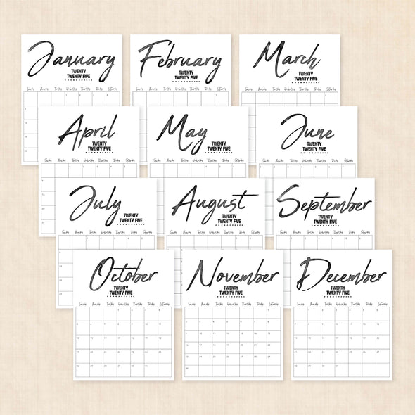 Printable 2025 Calendar · Zebra Zest