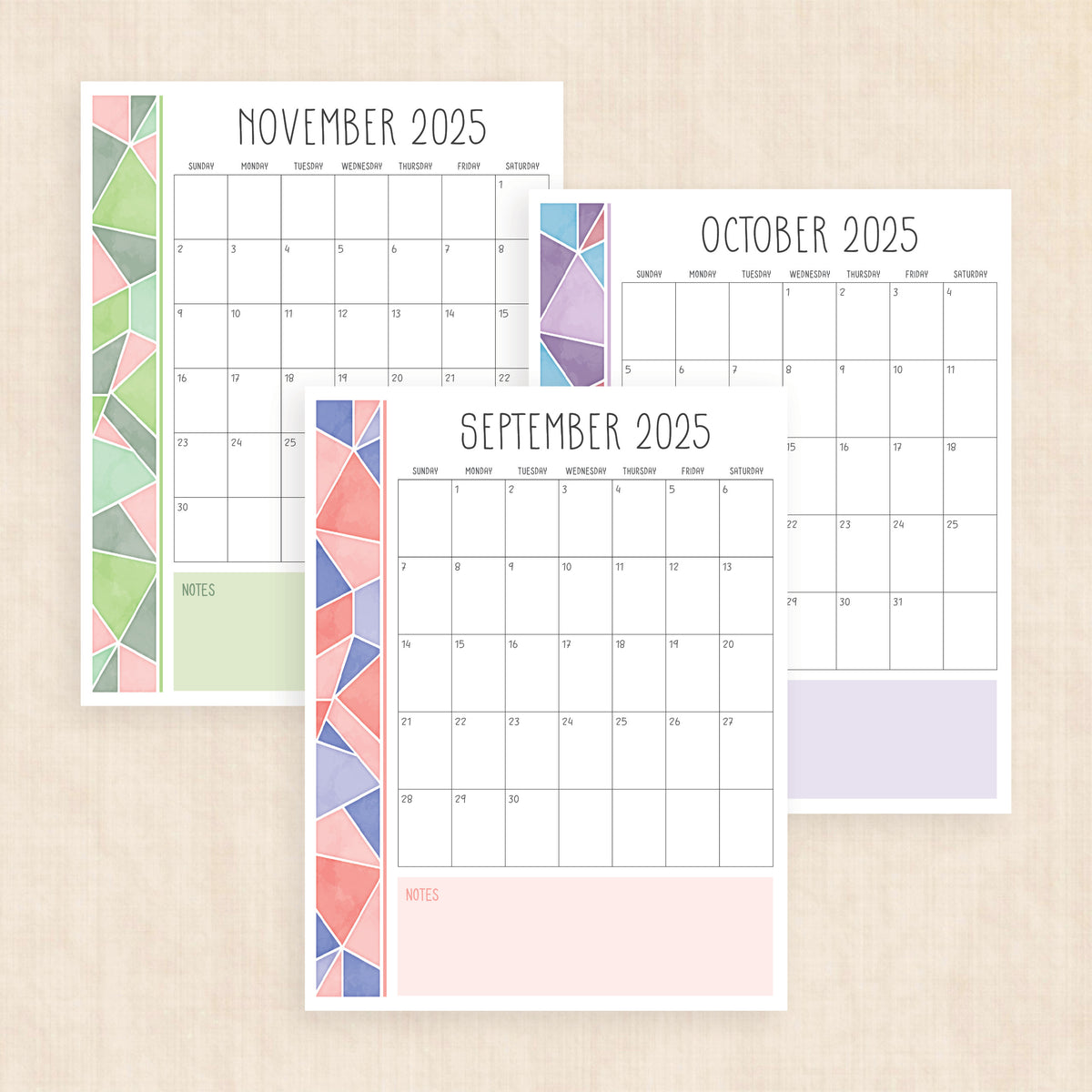 Printable 2025 Calendar · Dalmatian Dash