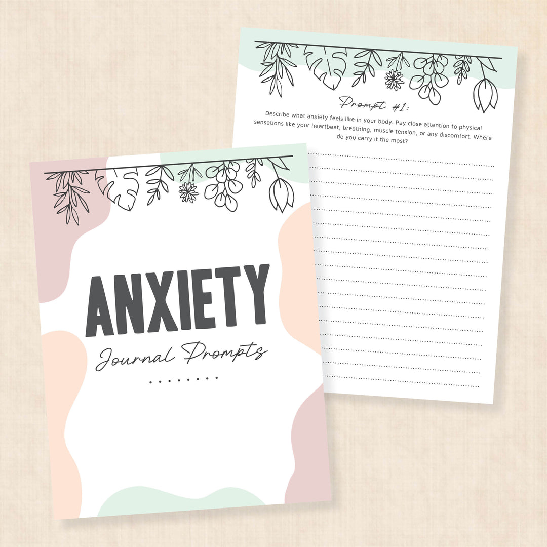 Anxiety Journal Prompts · PDF Workbook