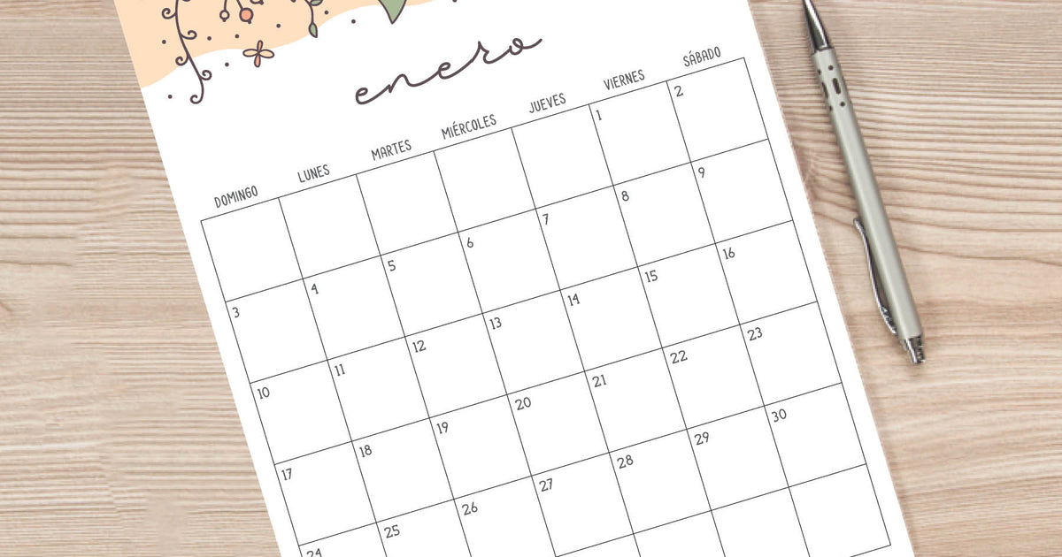 Calendario Para Imprimir · Tidy Plans