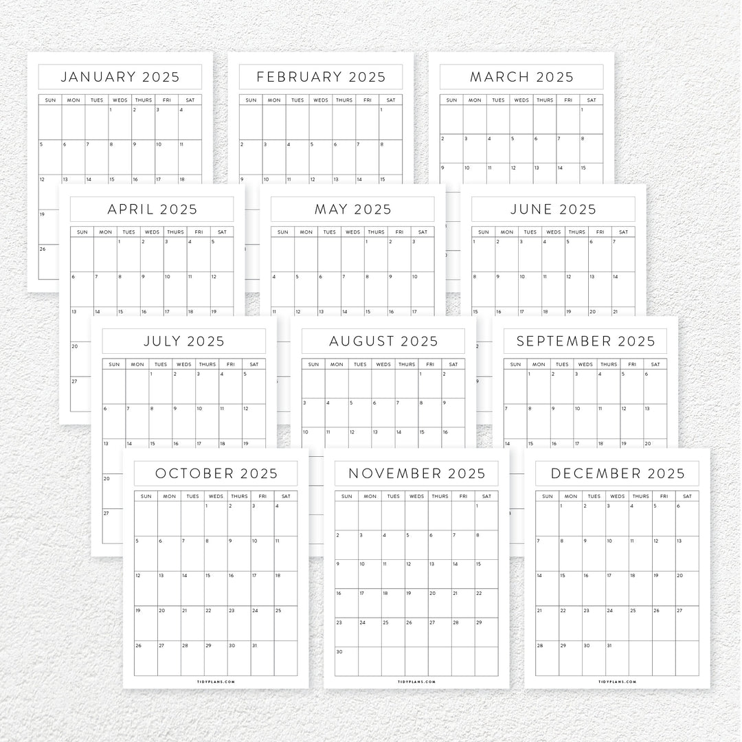 Free 2025 Calendar · Printable PDF Template
