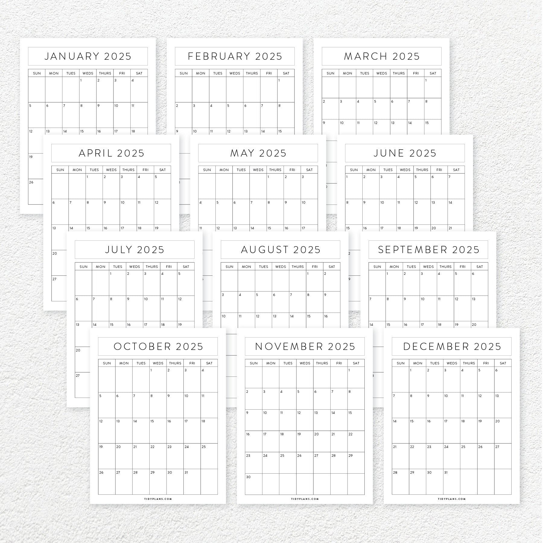 Free 2025 Calendar · Printable PDF Template