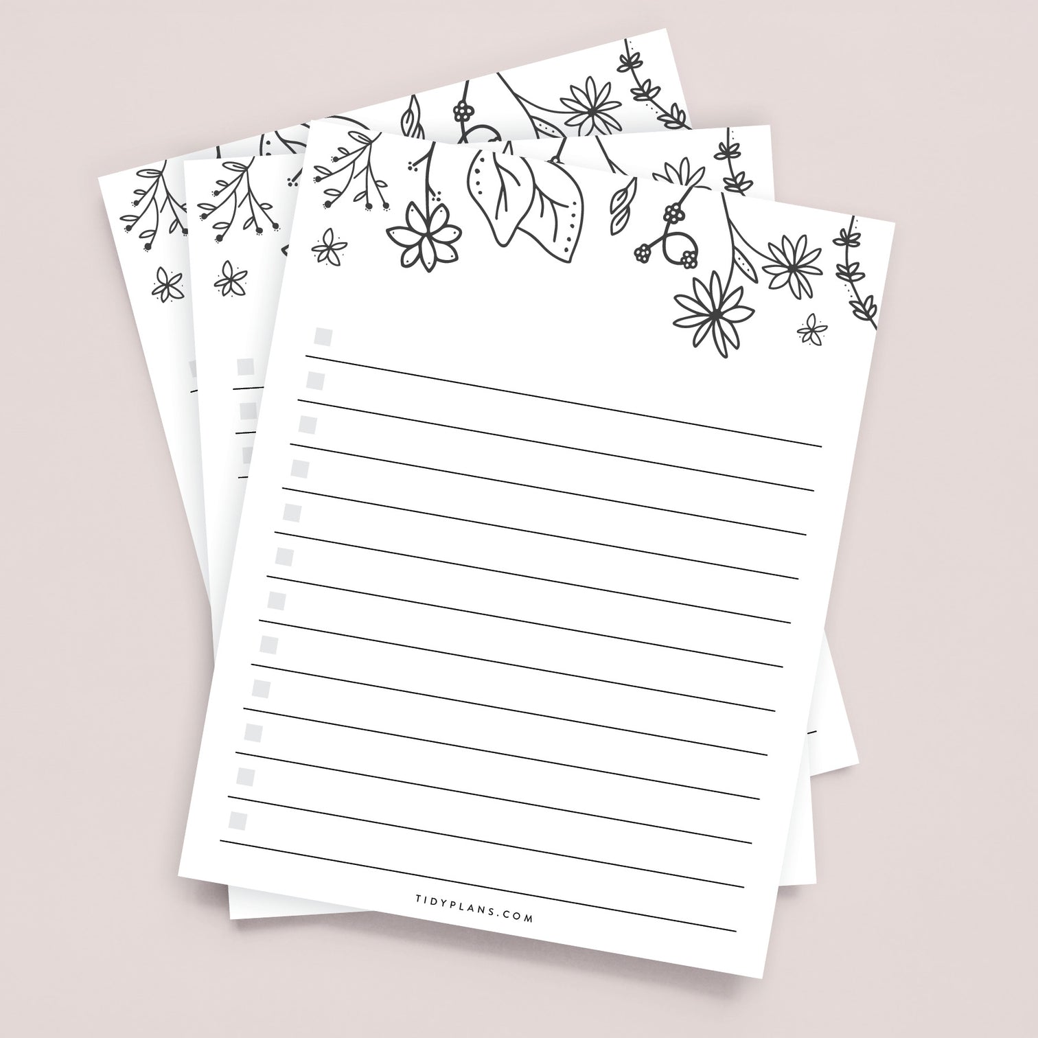 Freebie: Printable Stationery · Tidy Plans