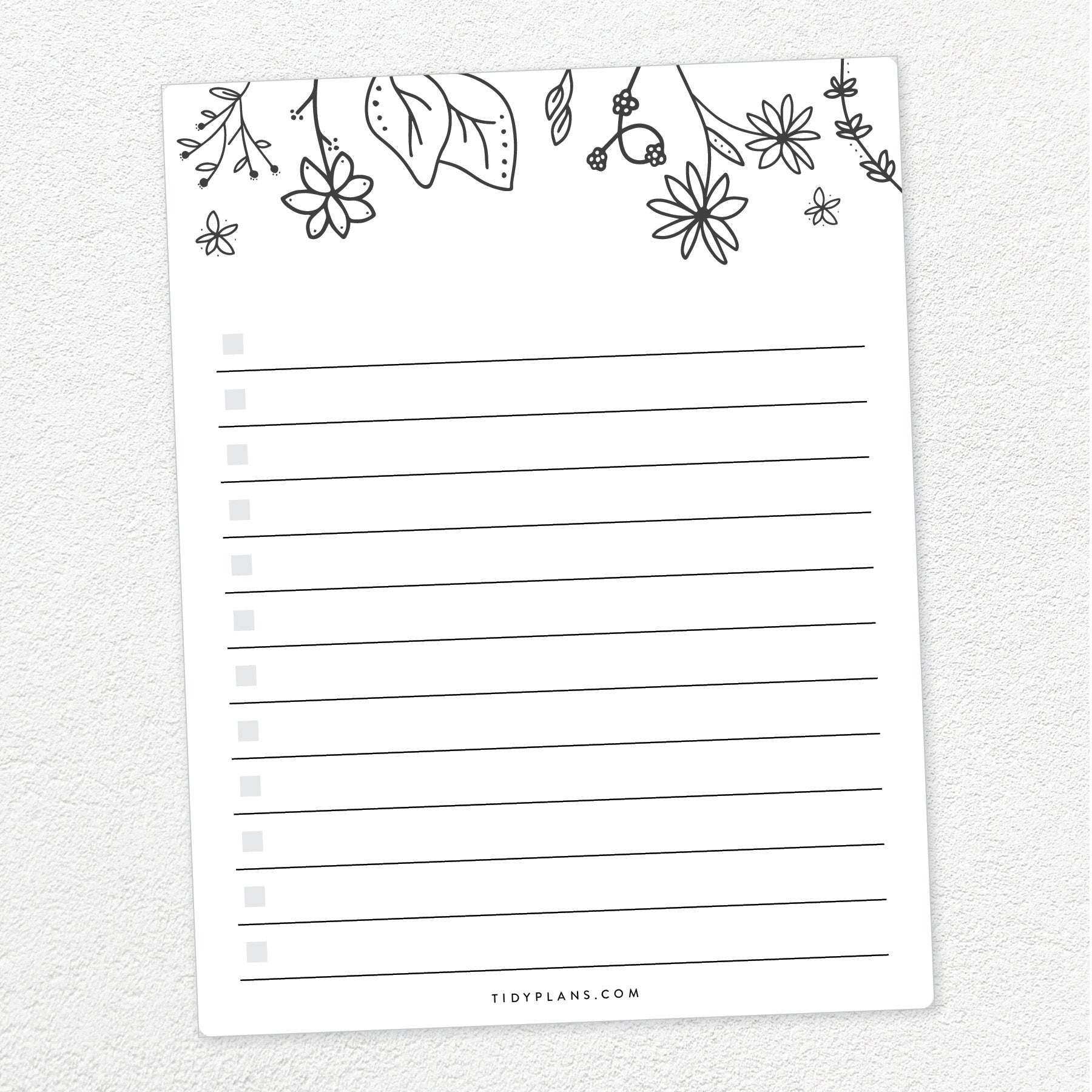 Free Printables · Tidy Plans