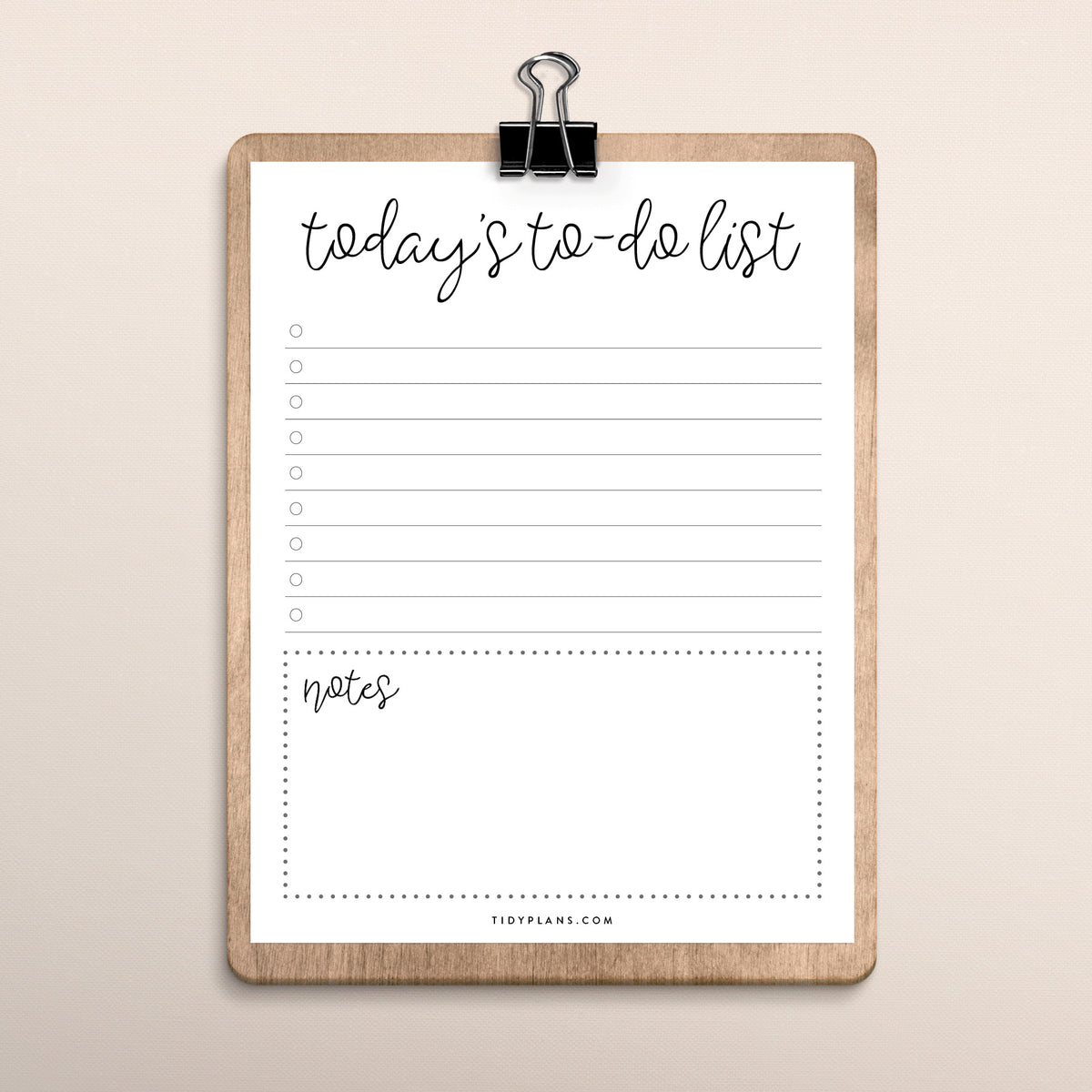 Freebie: Printable To-Do List · Tidy Plans