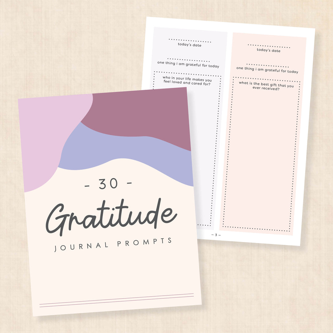Gratitude Journal Prompts · PDF Workbook