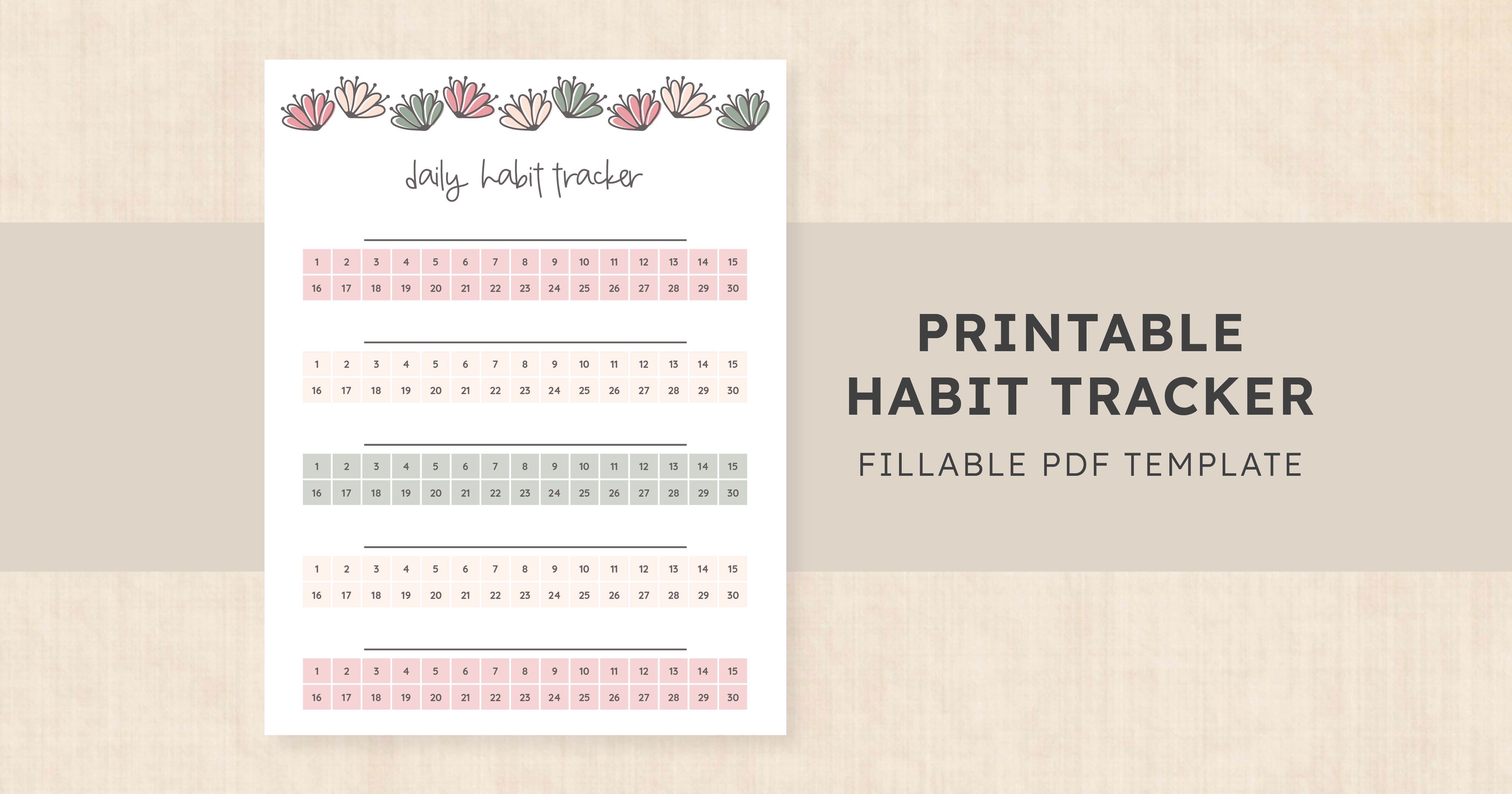 Habit Tracker Template · Petal Pop