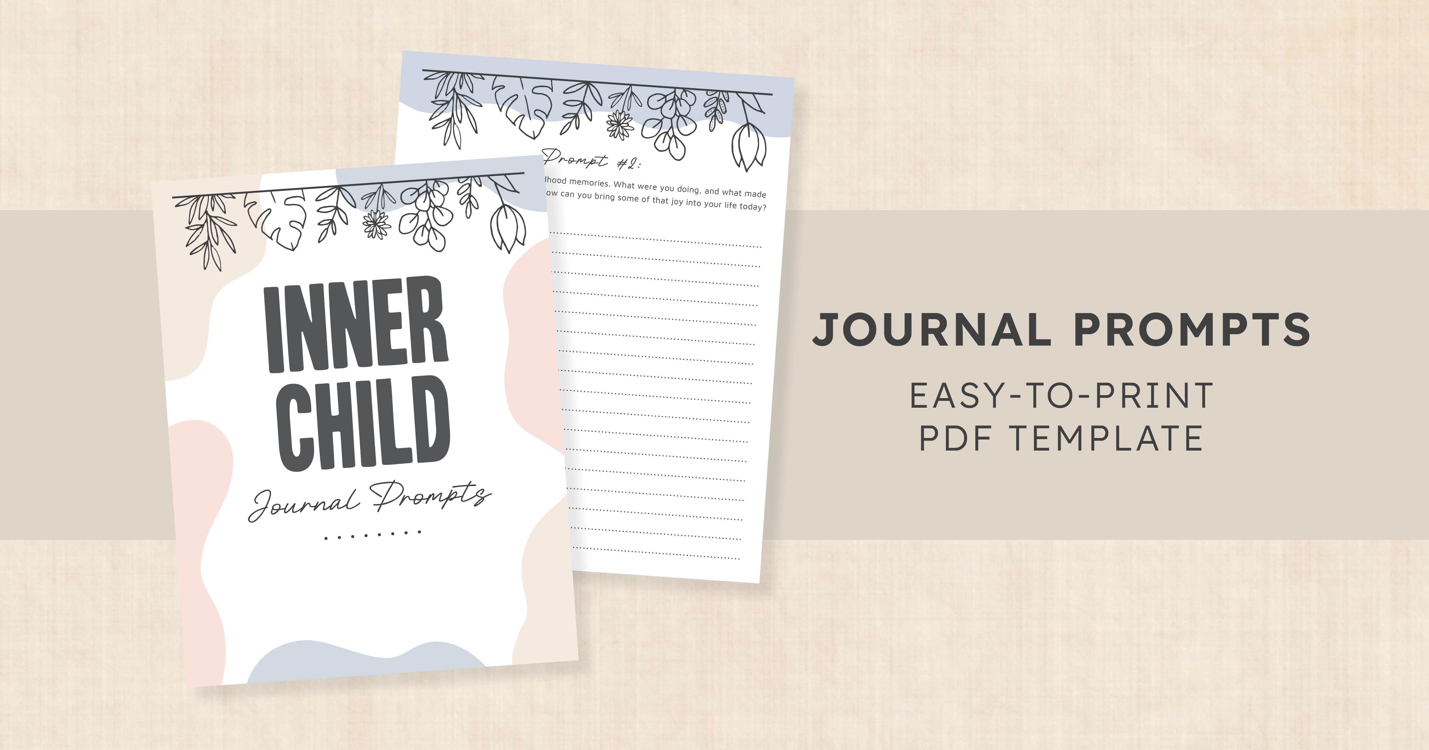 Inner Child Journal Prompts · PDF Workbook