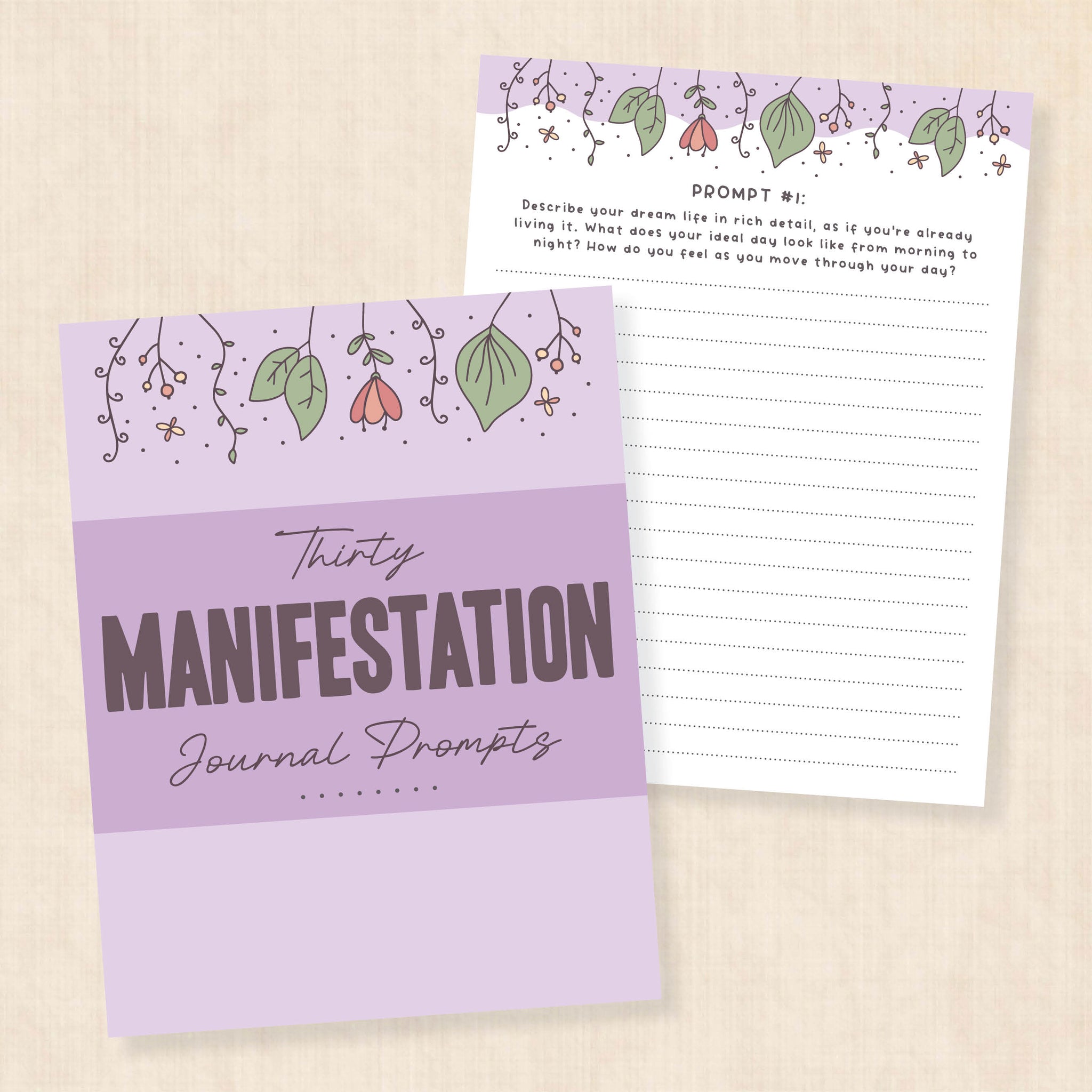 Manifestation Journal Prompts · PDF Workbook