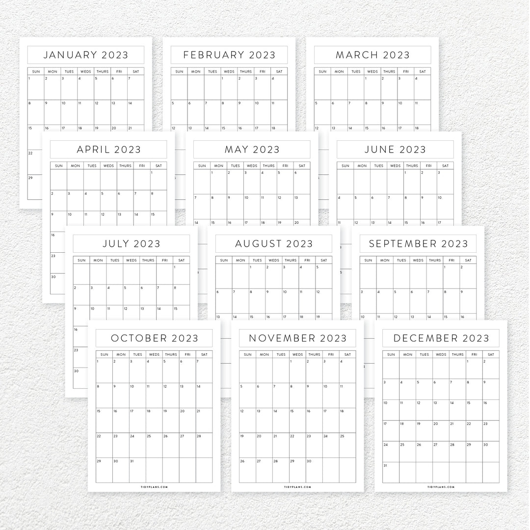 Free Printables · Tidy Plans