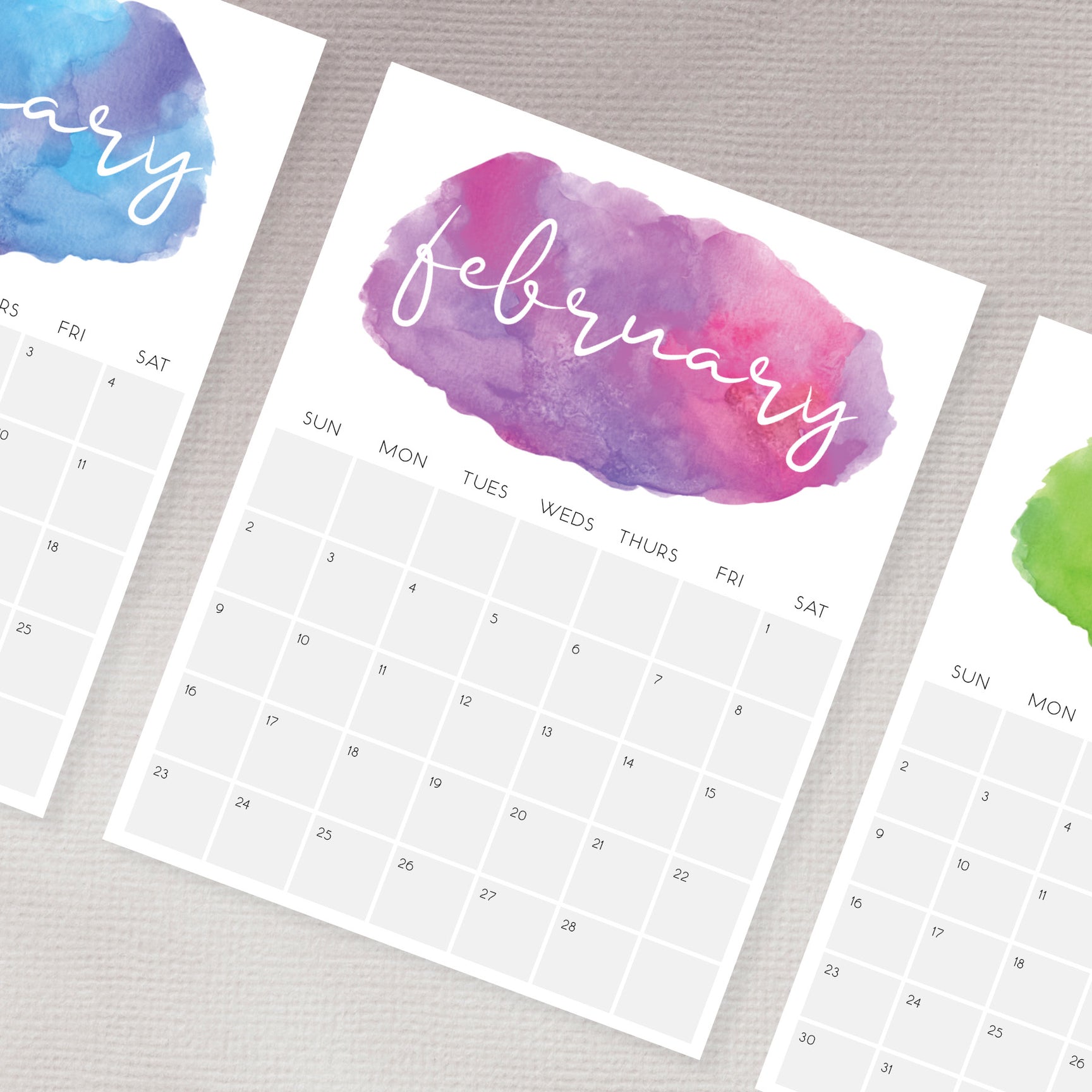 Printable Calendar · Tidy Plans