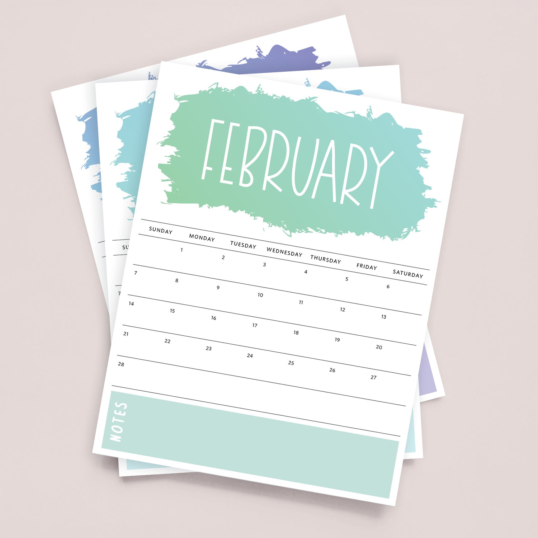 Printable Calendar · Tidy Plans