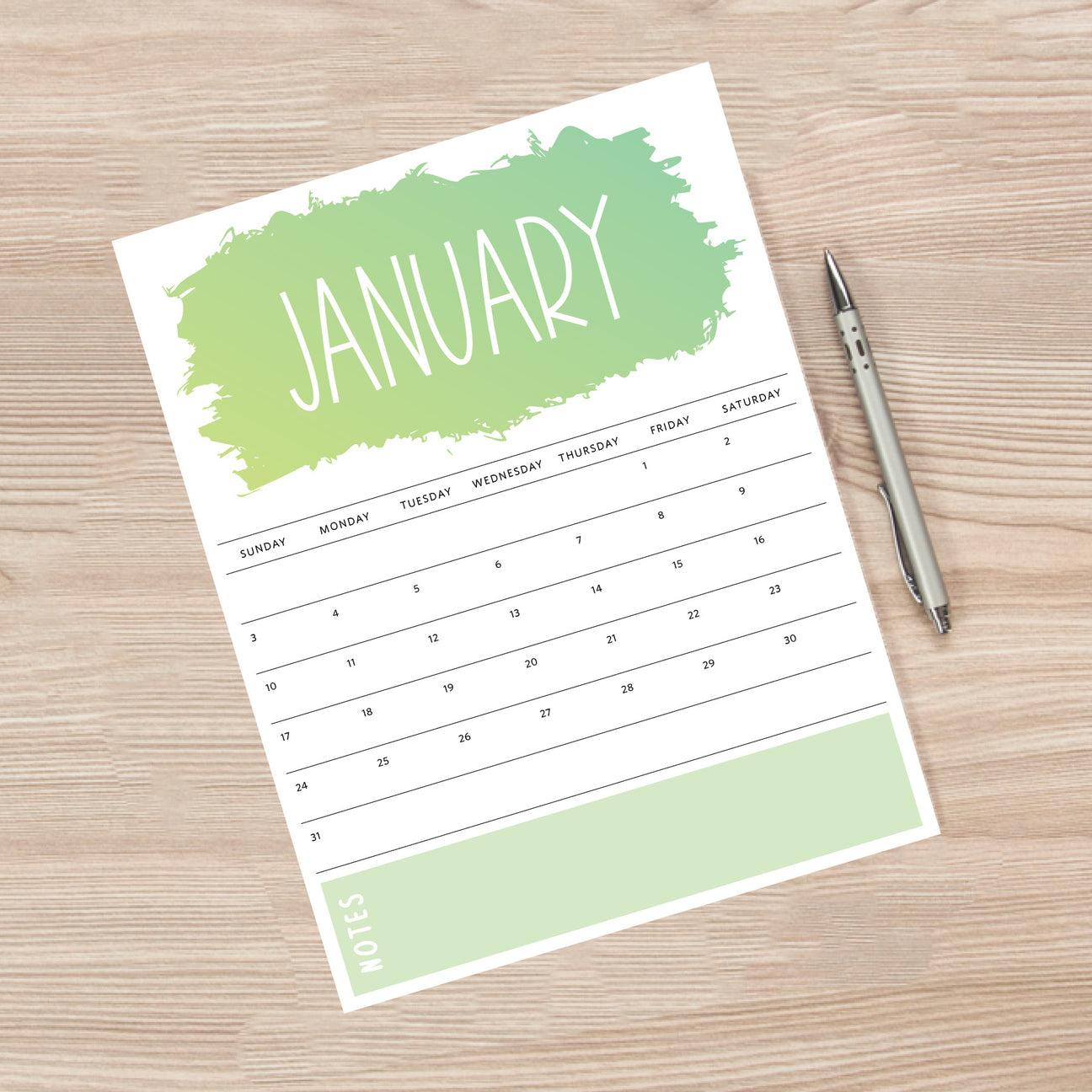 Printable Calendar · Tidy Plans