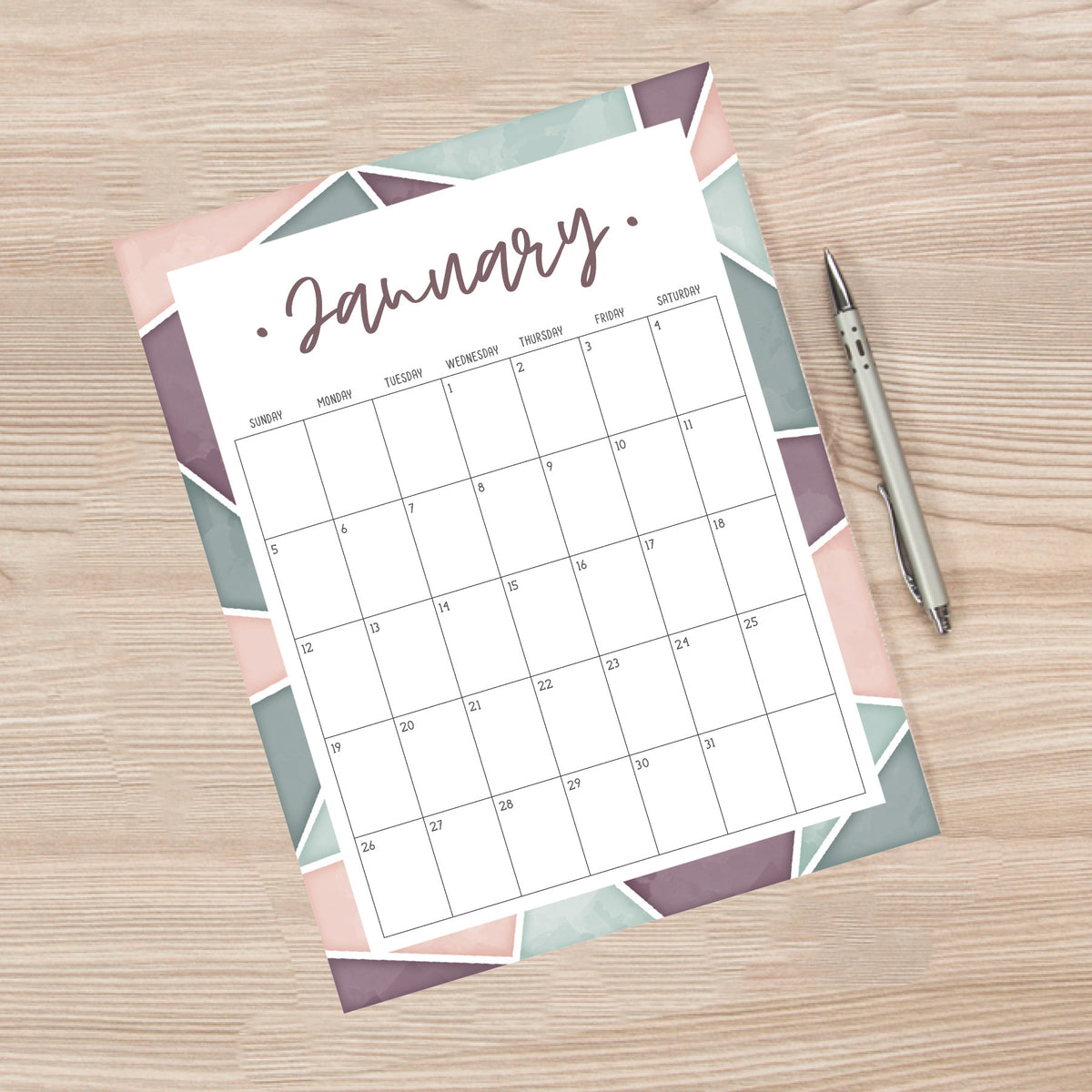 Printable Calendar · Tidy Plans
