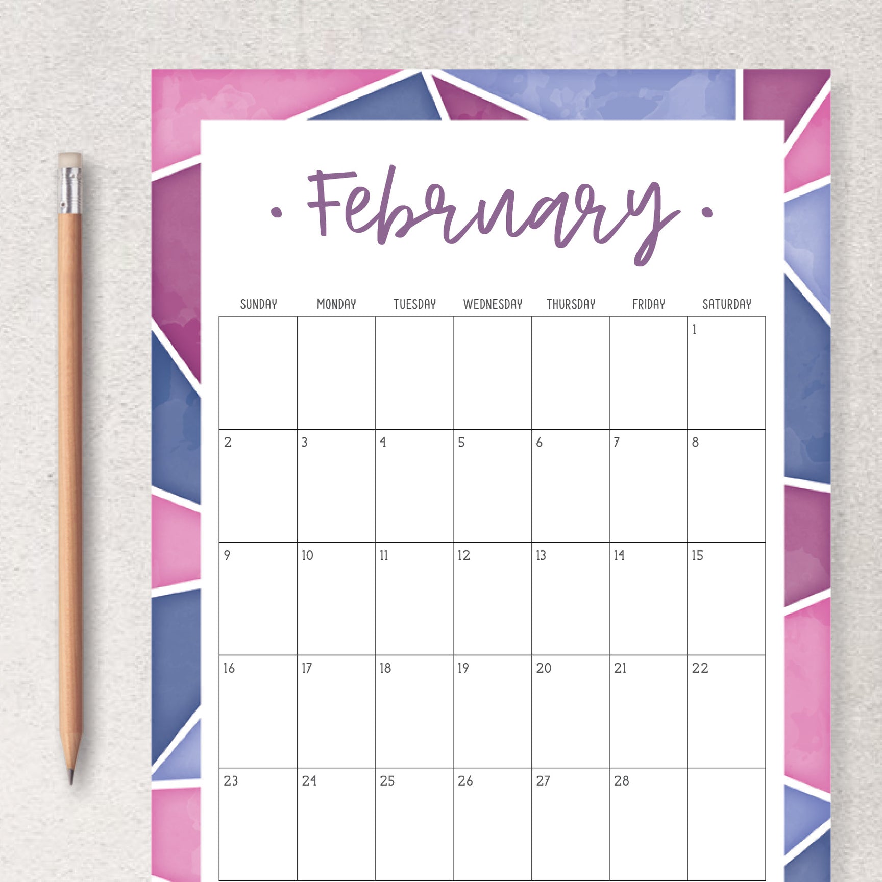 Printable Calendar · Tidy Plans