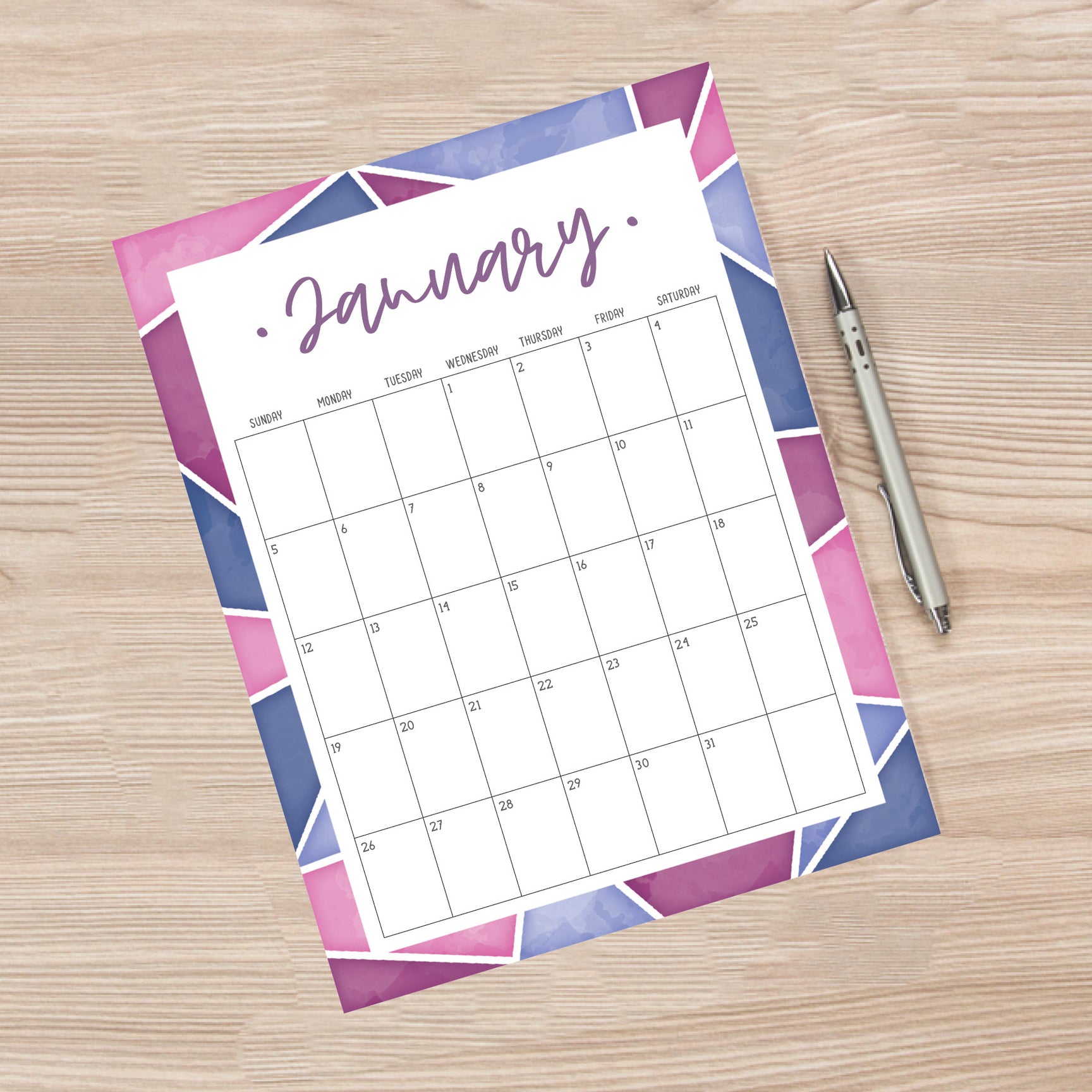 Printable Calendar · Tidy Plans