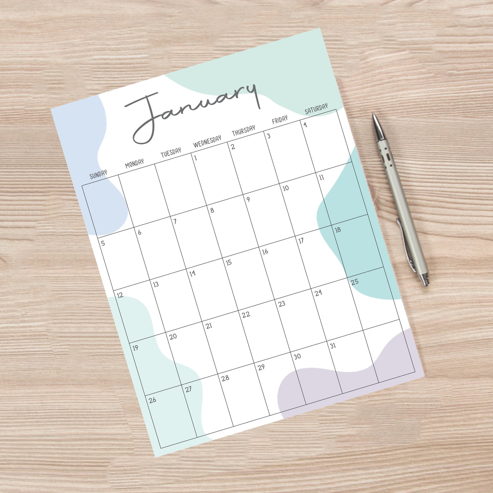 Printable Calendar · Tidy Plans