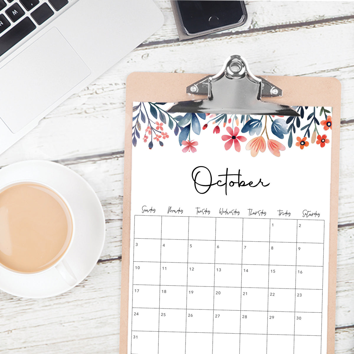 Printable Calendar · Tidy Plans
