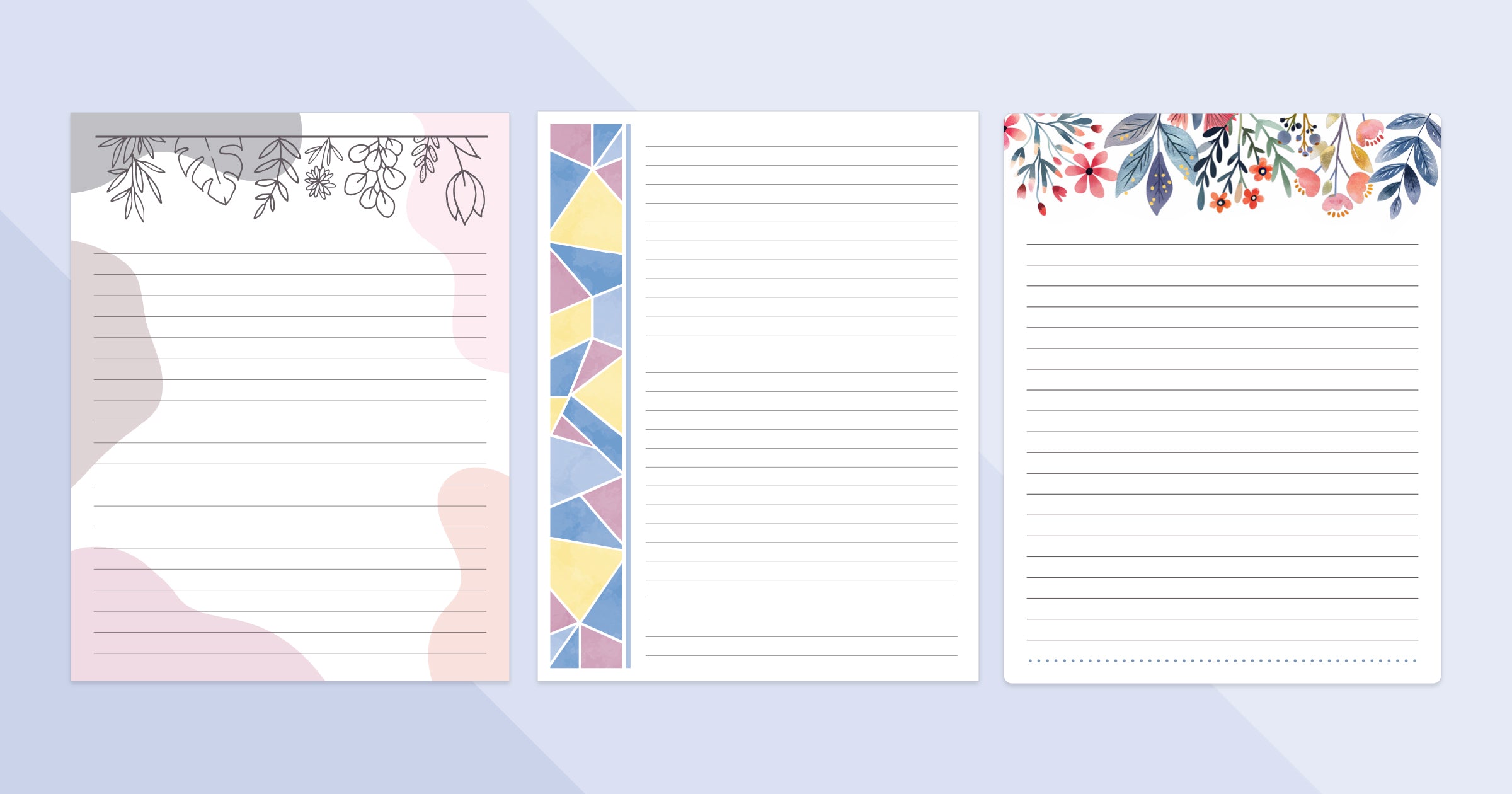 Printable Stationery · Instant Download PDF Files