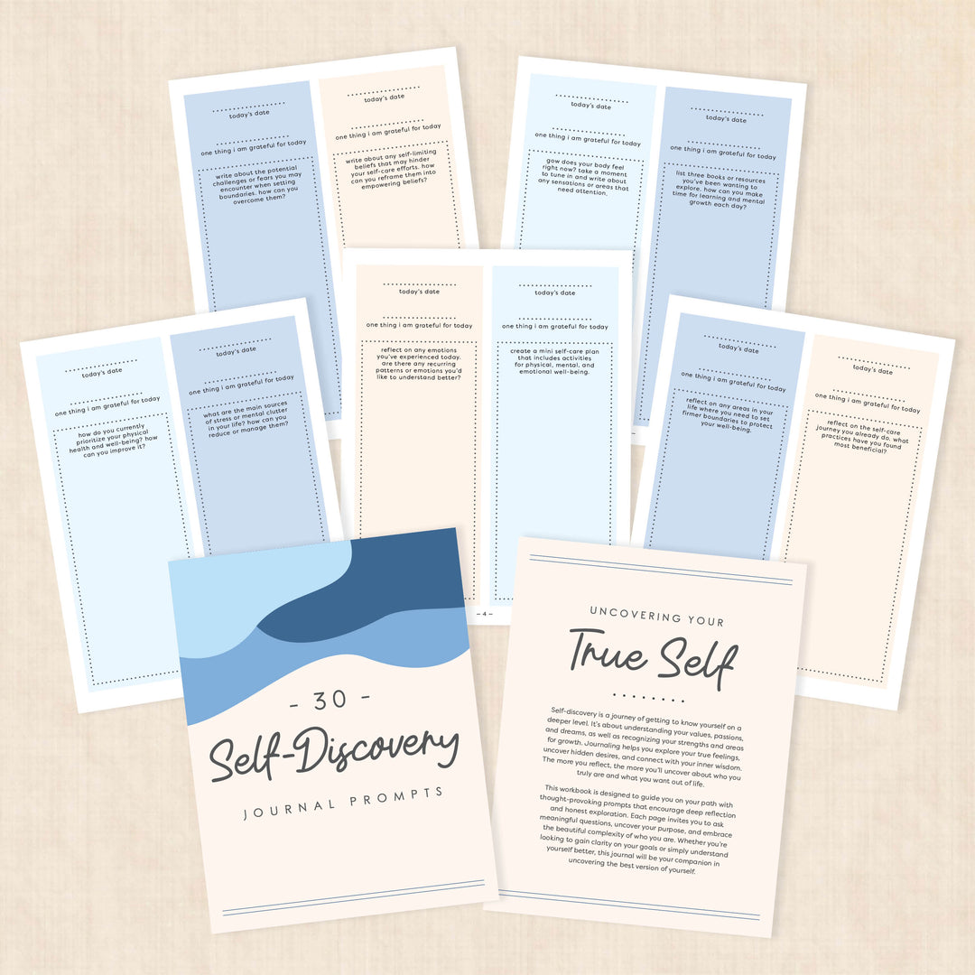 Self Discovery Journal Prompts · PDF Workbook