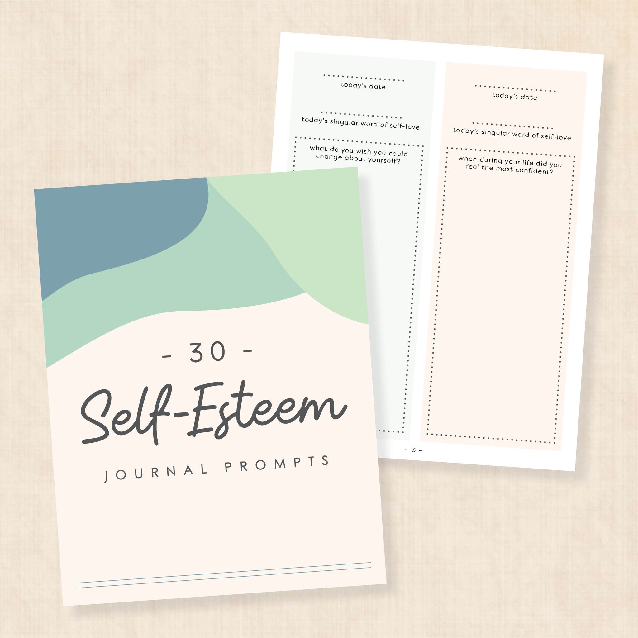 Self-Esteem Journal Prompts · PDF Workbook