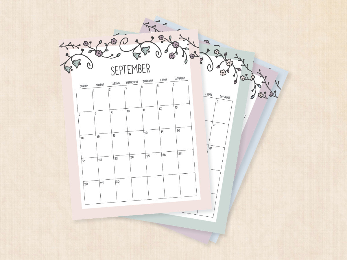 September Calendar · Printable PDF Template