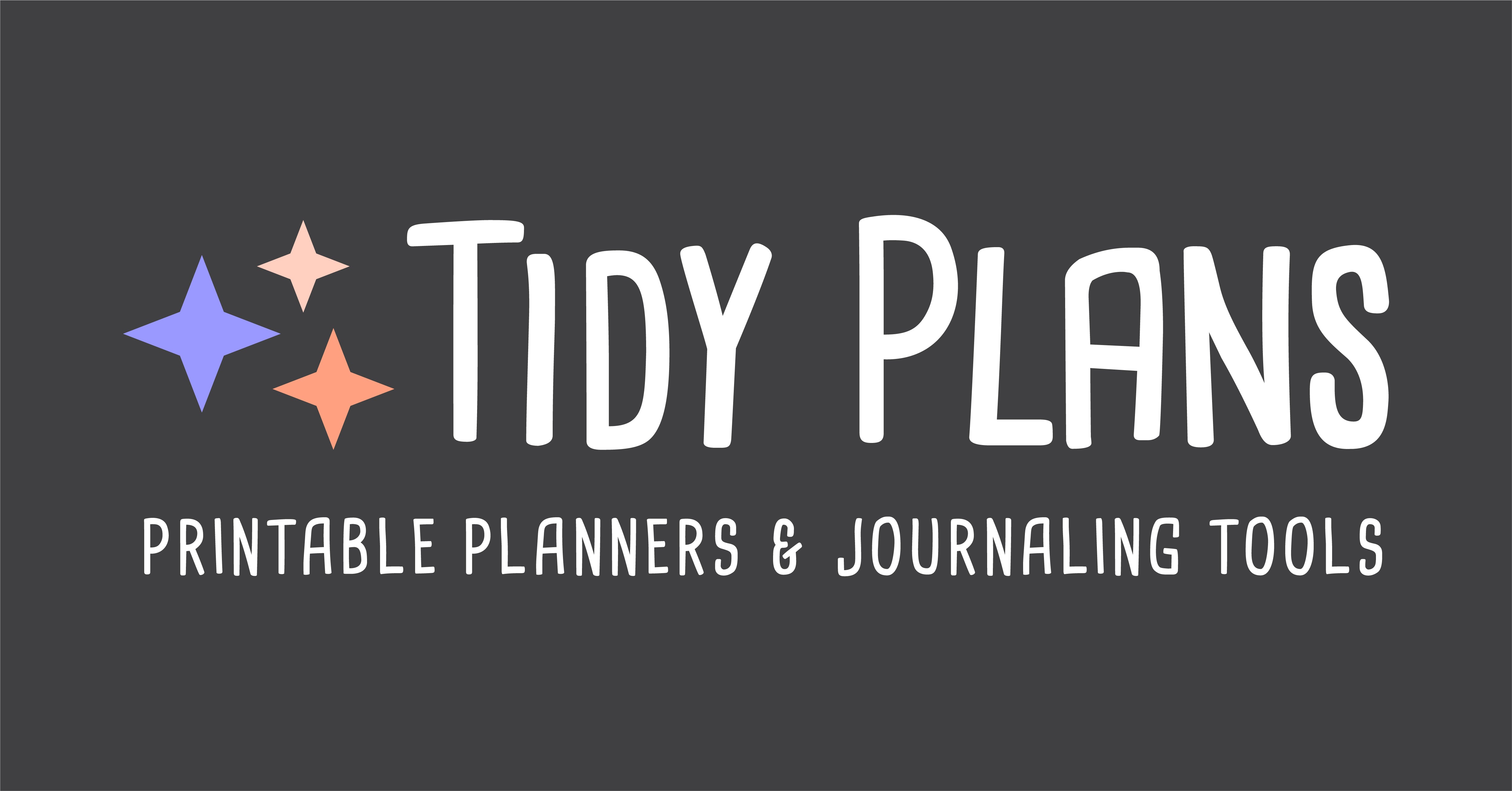 Tidy Plans · Printable Calendars & Vision Board Templates