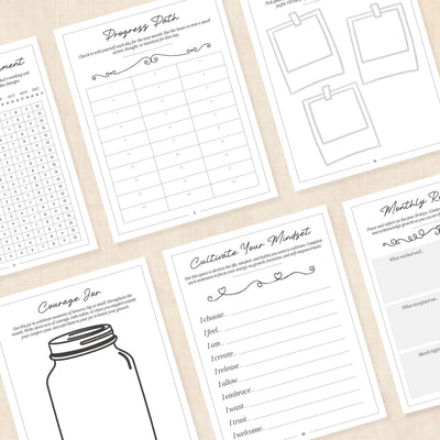 Vision Board Template Workbooks · Easy-to-Download PDF