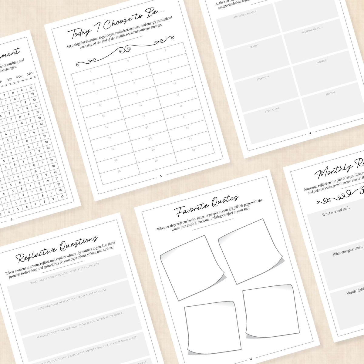 Vision Board Template · Tidy Plans