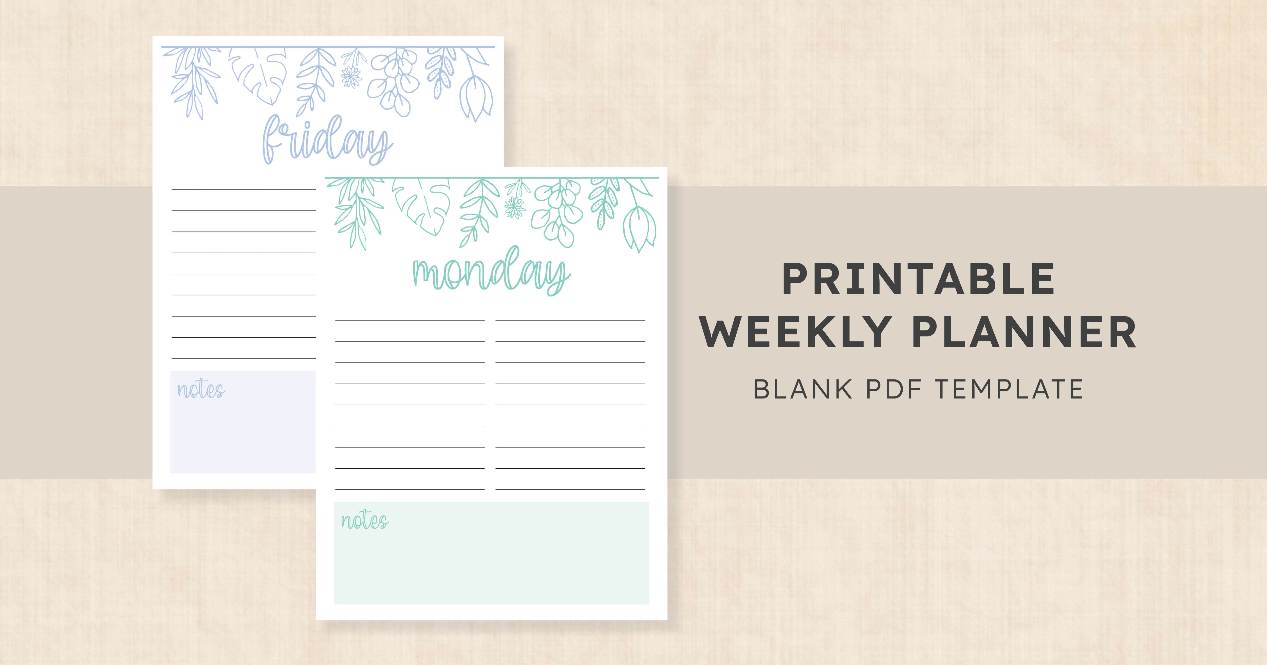 Weekly Planner PDF · Delicate Daffodils
