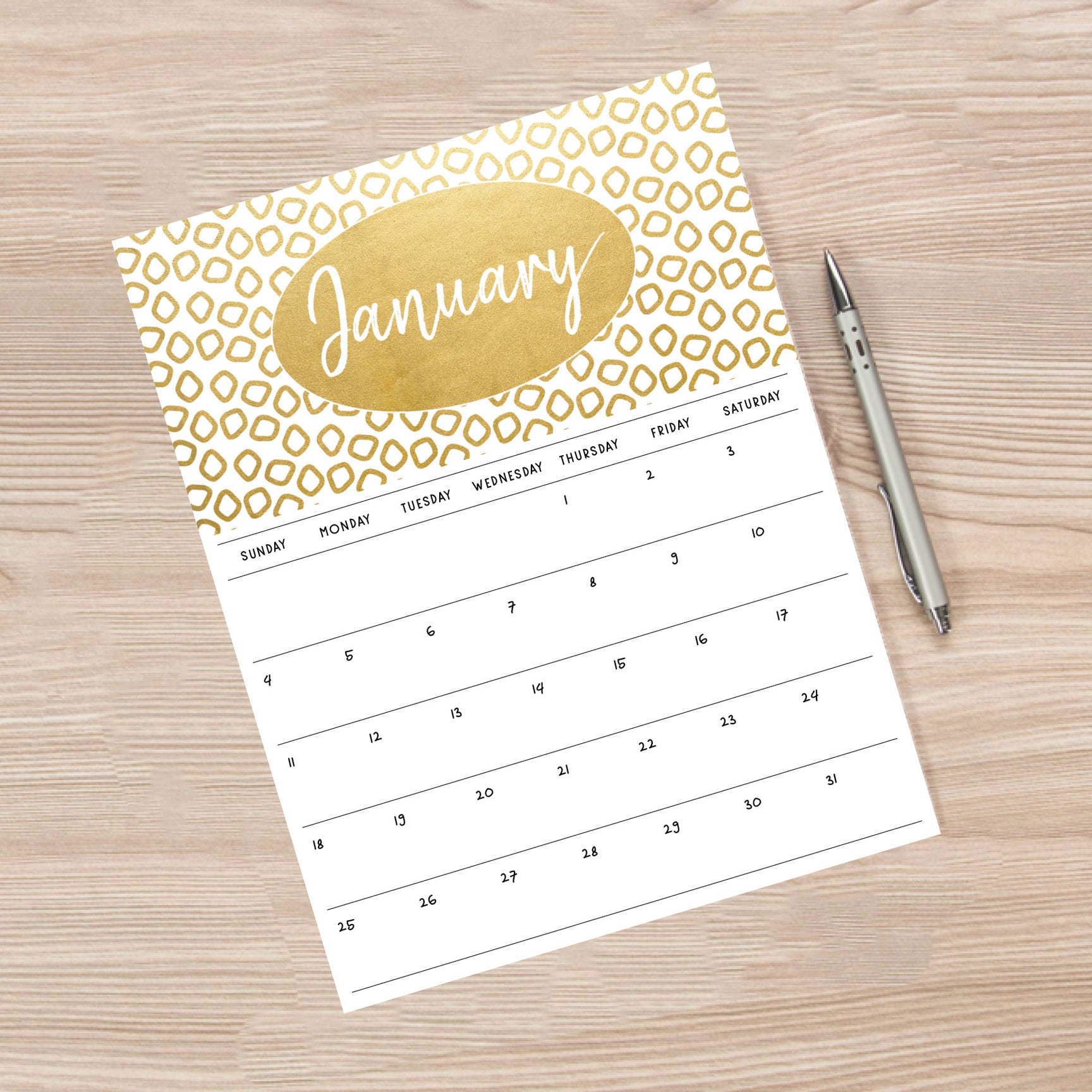 Printable Calendar · Tidy Plans