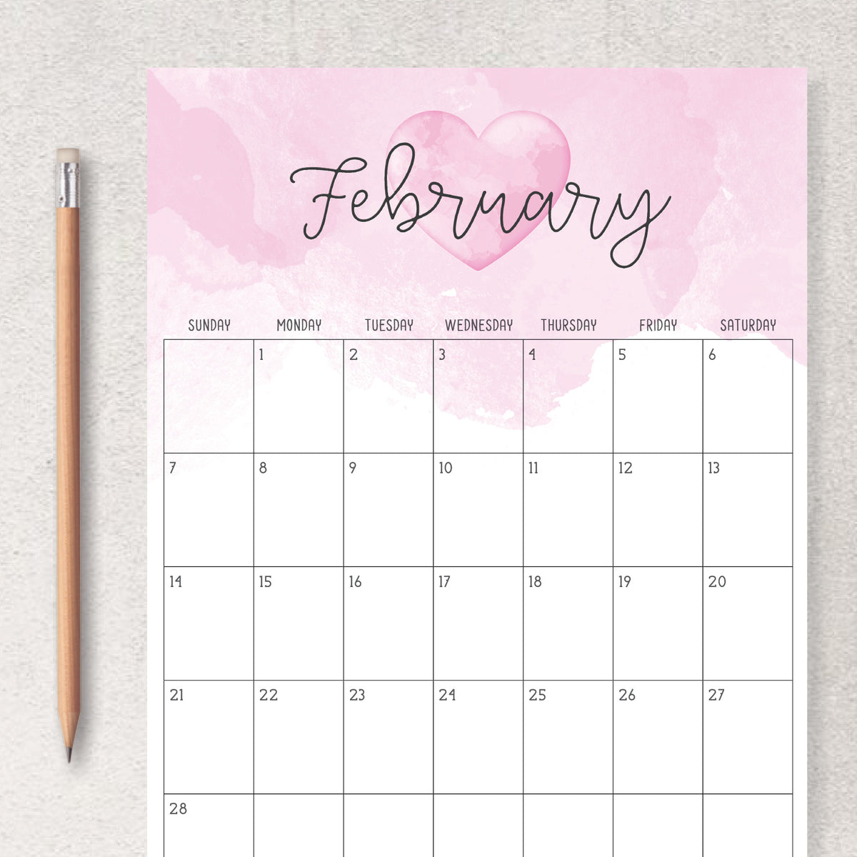 Printable Calendar · Tidy Plans