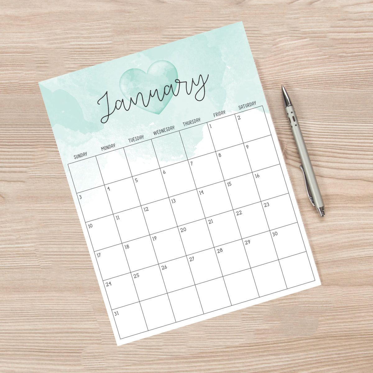 Printable Calendar · Tidy Plans