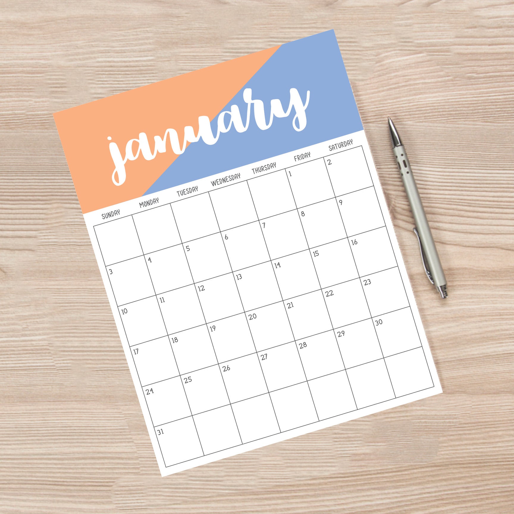 Printable Calendar · Tidy Plans