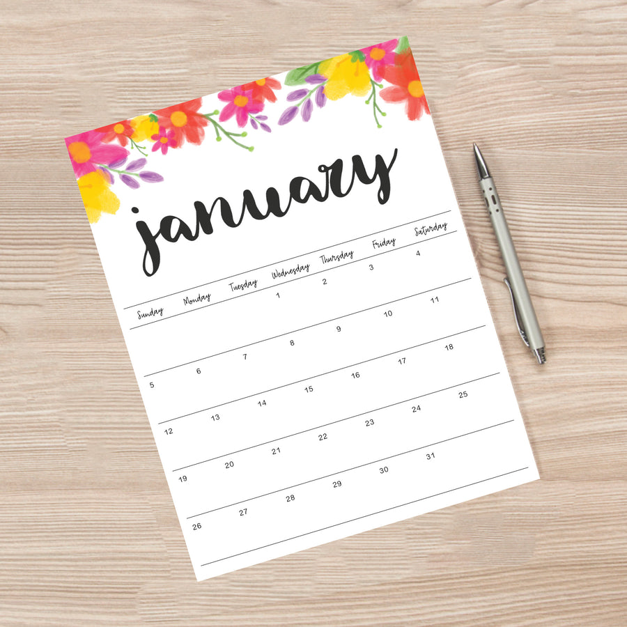 Printable Calendar · Tidy Plans