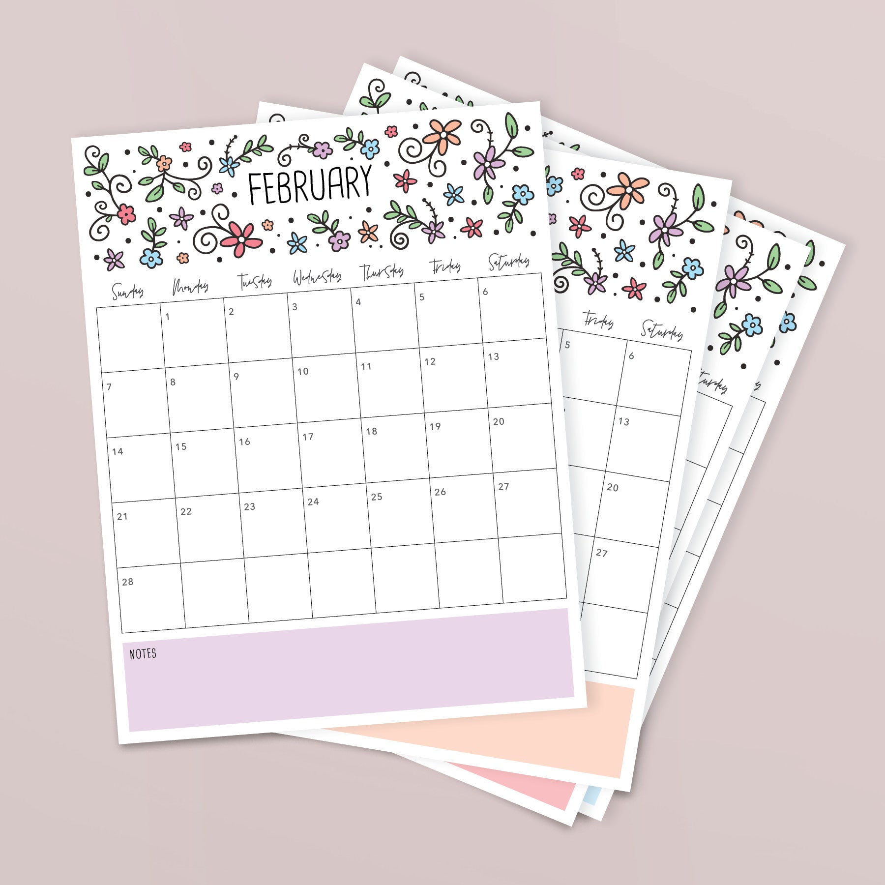 Printable Calendar · Tidy Plans