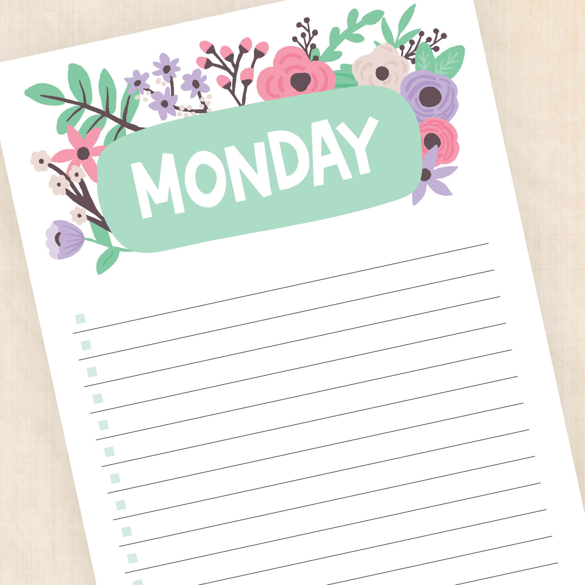 Printable Weekly Planner · Bountiful Bouquet