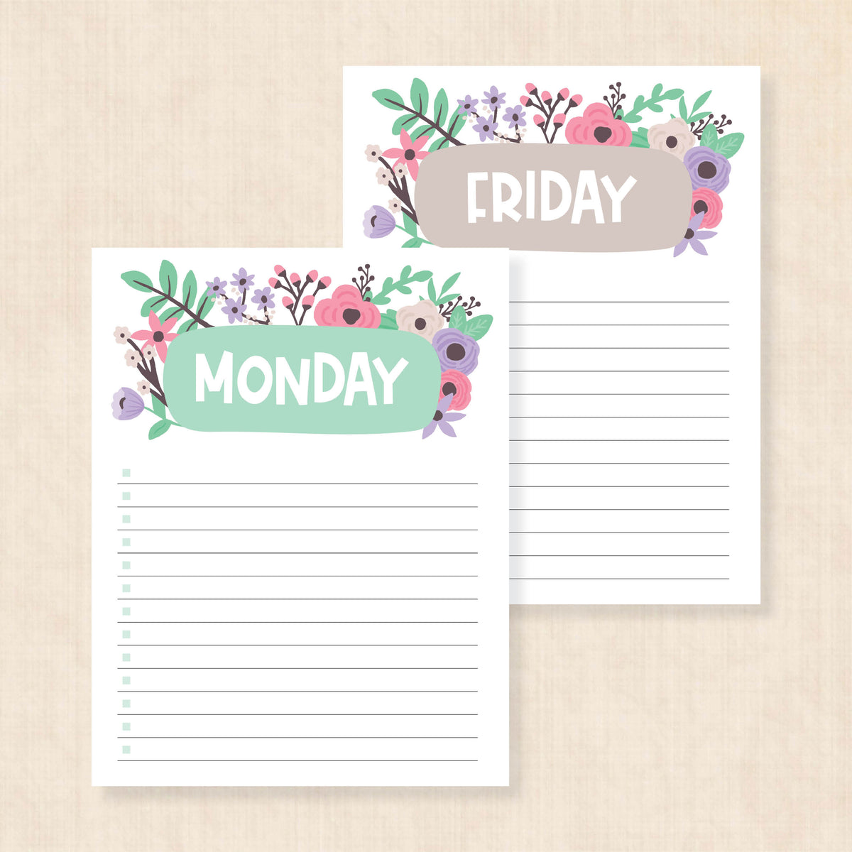 Printable Weekly Planner · Bountiful Bouquet