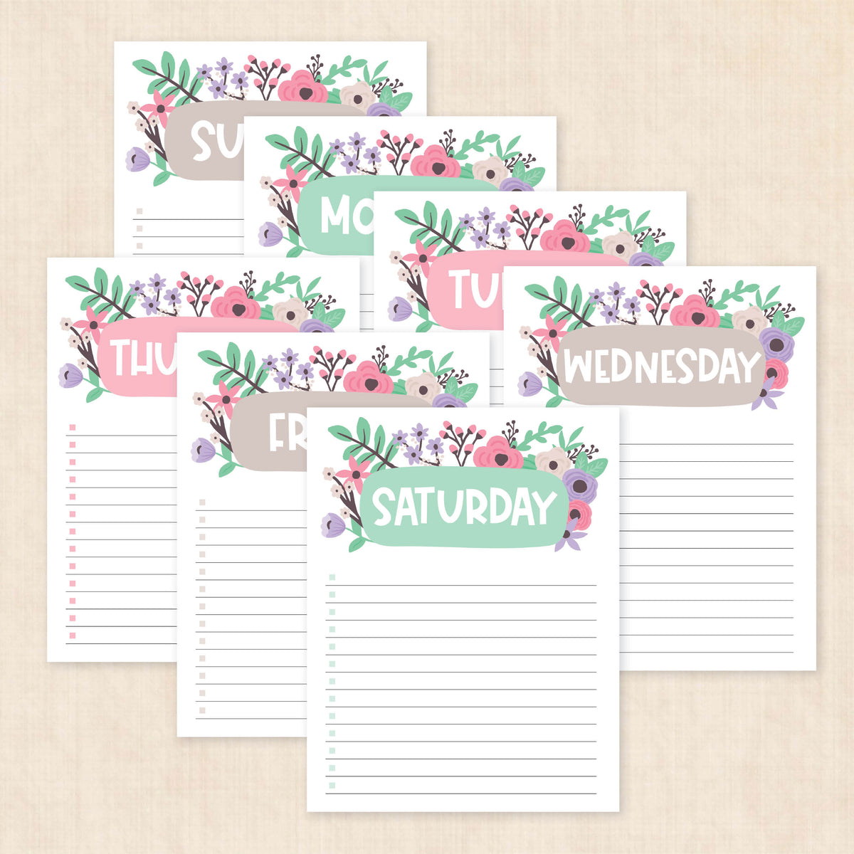 Printable Weekly Planner · Bountiful Bouquet